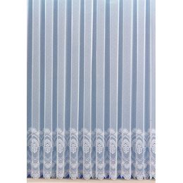 Weckbrodt-Gardinen Gardine WECKBRODT, B:750cm H:220cm, blau, Polyester, Wohnzimmer, Gardinen, ""Napoli", Weckbrodt", jacquard, gebogt, Bord&uuml;re, Sockel