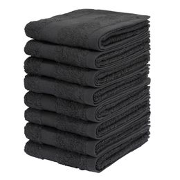 Gaestehandtuecher OTTO HOME, B:50cm L:30cm, schwarz, Walkfrottee, Obermaterial: 100% Baumwolle, Handt&uuml;cher, "Vanessa, 8 G&auml;stehandt&uuml;cher, 30x50cm, in