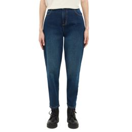 Mustang Damen Mom-Jeans "Damen Style Charlotte Tapered"681 mittelblau, Gr. 30, unifarben, Denim/Jeans, 99% Baumwolle, 1% Elasthan, Jeans