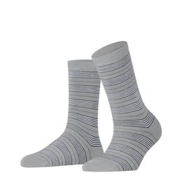 Falke Damen Socken "Stripe Uniform", Gr. 39, grau, Obermaterial: 76% Baumwolle CO. 22% Polyamid PA. 2% Elasthan EL., glatt, Socken