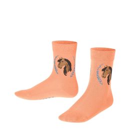Falke Damen Socken "Horse", Gr. 39, rot, Obermaterial: 82% Baumwolle CO. 15% Polyamid PA. 2% Elasthan EL. 1% metallisierte Fasern MTF., Socken