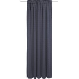 Vorhang Adam, B:142cm H:375cm, blau, Baumwolle (Bio-Baumwolle), Wohnzimmer, Gardinen, "Uni Collection, Made in Germany", Blickdichter aus 100%