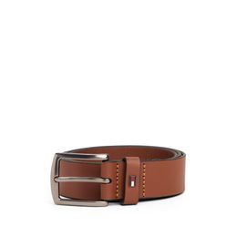 Tommy Hilfiger Herren Lederg&uuml;rtel "DENTON 3.5 cm breit EXT"winter cognac, Gr. 125, Rindsleder, G&uuml;rtel, Einfachdornschlie&szlig;e, Metalllogo