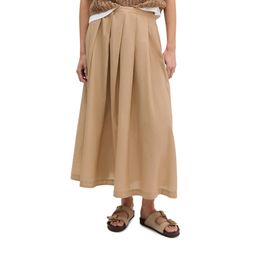 Marc O'Polo MARC O'POLO Damen Webrock "aus weichem Baumwoll-Voile", beige, Gr. 34, unifarben, Obermaterial: 100% Baumwolle. Futter: 100% Modal, R&ouml;cke