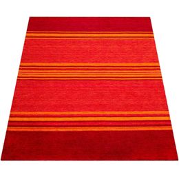 Wollteppich Paco Home, B:160cm H:14mm L:230cm, orange, Wolle, Wohnzimmer, Teppiche, "Gabbeh 307", Kurzflor, handgewebt, reine Wolle, Gabbeh-Stil,