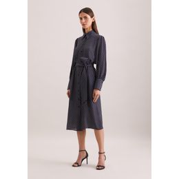 Seidensticker Damen Sommerkleid, schwarz, Gr. 44, bedruckt, 100% Viskose, Kleider, 1/1 Kragen Druck