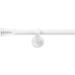 Gardinenstange SN DECO GROUP, L:220cm &Oslash;:19mmwei&szlig;, Gardinenstangen, "Gardinenstange Gap &Oslash; 19 mm, 1-l&auml;ufig, Fixma&szlig;, verschraubt"