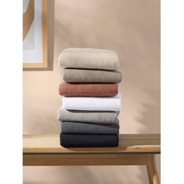 Spannbettlaken, L:200cm, grau, LeGer Home by Lena Gercke, Jersey, Obermaterial: 100% Baumwolle, Bettlaken, "LINNEAL Jersey aus 100% Baumwolle, 150