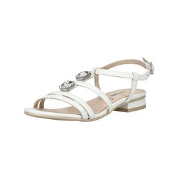 Nero Giardini Damen Riemchensandale "Nero Giardini Sandalen Leder", Gr. 40, wei&szlig;, Leder, Schuhe