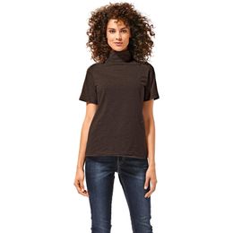 Damen Rollkragenshirt "Rollkragen-Shirt", braun, Gr. 40, Linea Tesini BY HEINE, unifarben, 95% Baumwolle, 5% Elasthan, Shirts