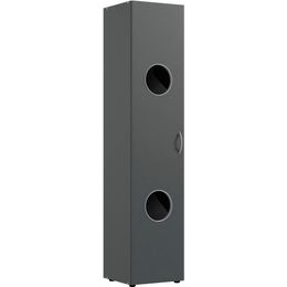 W&auml;scheschrank wimex, B:40cm H:185cm T:40cm, grau, Holzwerkstoff, Schr&auml;nke, "Multiraumkonzept W&auml;scheeinwurf", Schranksystem