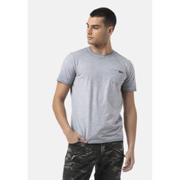 Cipo & Baxx CIPO & BAXX Herren T-Shirt "CT810"grau, Gr. XL, unifarben, 100% Baumwolle, Shirts, Auff&auml;lliger Front-Print