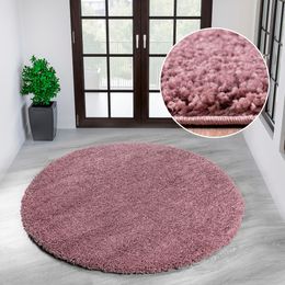 Hochflor-Teppich OTTO HOME, H:30mm &Oslash;:190cm, braun, Kunstfaser, Teppiche, "Viva Shaggy, in Standard- und Premium-Qualit&auml;t, 30 mm oder 45 mm H&ouml;he", Uni