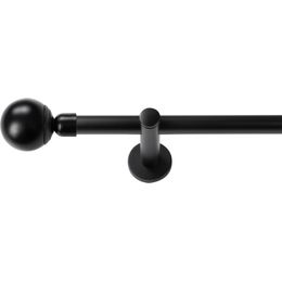 Gardinenstange SN DECO GROUP, L:150cm &Oslash;:19mmschwarz, Gardinenstangen, "Gardinenstange Reims &Oslash; 19 mm, 1-l&auml;ufig, Fixma&szlig;, verschraubt"