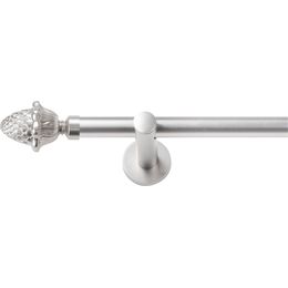 Gardinenstange SN DECO GROUP, L:160cm &Oslash;:19mm, silber, Gardinenstangen, "Gardinenstange Nantes &Oslash; 19 mm, 1-l&auml;ufig, Fixma&szlig;, verschraubt"