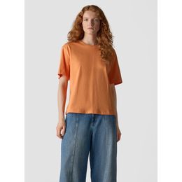 Lecomte Damen Print-Shirt "T-Shirt", orange, Gr. 40, unifarben, 100% Baumwolle, Shirts