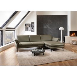 Ecksofa DIE PLANBAR, B:289cm T:180cm, gr&uuml;n, Wohnzimmer, Sofas, "PN-EM23050, L-Form, Breite 289 cm", Optional mit Echtleder-R&uuml;cken, Kopfst&uuml;tze, Sitz-