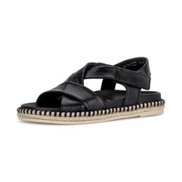 Gabor Damen Riemchensandale, Gr. 37, schwarz, Nappaleder, Schuhe, Plateau, Sandalette mit weichen Riemchen