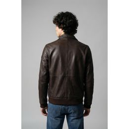 Mauritius Herren Lederjacke "MMCrovig", braun, Gr. XXXL, unifarben, Obermaterial: 100% Schafsleder. B&uuml;ndchen: 84% Baumwolle, 14% Elasthan, 2%