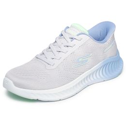 Skechers Damen Slip-On Sneaker "GO WALK NOW-KHLOE", Gr. 37, wei&szlig;, Textil, Schuhe, Freizeitschuh mit Fersenkissen und Slip-ins Technologie