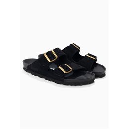 BACKSUN Leder-Pantoletten "Bali" in Schwarz - 47% | Gr&ouml;&szlig;e 37 | Damen-pantoletten