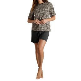 Tom Tailor Damen Shorty, Gr. 46, grau, Single Jersey, Obermaterial: 95% Viskose, 5% Elasthan, Homewear-Sets, aus Single Jersey, mit Elasthan-Anteil