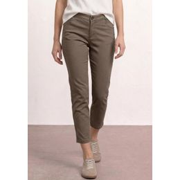 Street One Damen 7/8-Hosecold brew braun, Gr. 44, unifarben, Web, 97% Baumwolle, 3% Elasthan, Hosen, 4-Pocket Style