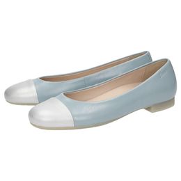 Sioux Damen Ballerina "Villanelle-702", Gr. 42,5, blau, Obermaterial: 50% Lammleder LEL. 50% Lammnappaleder LANA. 100% Gummi rubber., Schuhe