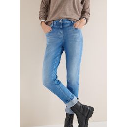 Cecil Damen 5-Pocket-Jeans "Style Scarlett", blau, Gr. 25, unifarben, Denim/Jeans, Obermaterial: 77% Baumwolle, 20% Polyester, 3% Elasthan. Futter: