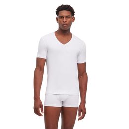 Falke Herren T-Shirt "Daily Comfort", Gr. XXXLwei&szlig;, Single Jersey, Obermaterial: 96% Baumwolle, 4% Elasthan, Shirts, tiefer V-Ausschnitt, kurzarm,