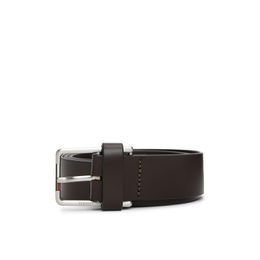 Tommy Jeans Herren Lederg&uuml;rtel "TJM AUSTIN 3.5", braun, Gr. 80, unifarben, B&uuml;ffelleder, G&uuml;rtel, Gr&ouml;&szlig;enverstellbar mit Label-Details an der Schlie&szlig;e