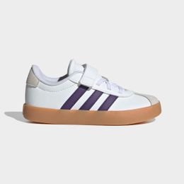 M&auml;dchen Sneaker "VL COURT 3.0 KIDS", adidas Sportswear, Gr. 31cloud wei&szlig;, violet, gum 3, Leder, Synthetik, Schuhe, inspiriert vom Design des adidas