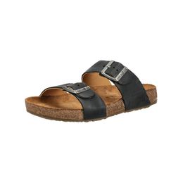 Haflinger Damen Hausschuh "Haflinger Hausschuhe Leder", Gr. 38, schwarz, Leder, Schuhe