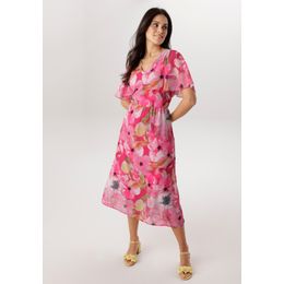 Damen Midikleid, bunt, Gr. 40, Aniston SELECTED, bedruckt, gebl&uuml;mt, gemustert, Chiffon, Obermaterial: 100% Polyester. Futter: 100% Polyester,