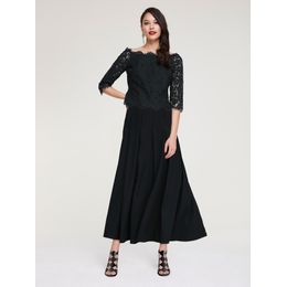 Damen Spitzenbluse, schwarz, Gr. 48, Patrizia Dini BY HEINE, unifarben, 55% Polyester, 45% Polyamid, Blusen