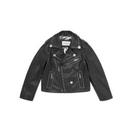 Philipp Plein Damen Bikerjacke "Smile", schwarz, Gr. 4, Obermaterial: 100% Lamm Leder. Futter: 98% Polyester, 2% Elasthan, Jacken