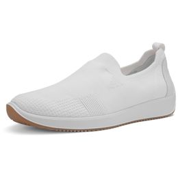 Ara Damen Slipper "LISSABON", Gr. 5,5, wei&szlig;, Glattleder, Textil, unifarben, Basic, Schuhe, Slip-On-Sneaker, Schlupfschuh, Komfortschuh in Weite G