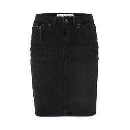 Pulz Jeans Damen Jeansrock "Denimrock PZKAROLINA", schwarz, Gr. 42, Obermaterial: 92% Baumwolle CO. 6% Elasthan EL. 2% Lyocell CLY., R&ouml;cke
