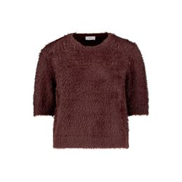 Vera Mont Damen Kurzarmshirt "Damen mit Rundhalsausschnitt", braun, Gr. XL, Strick, Obermaterial: 65% Baumwolle, 35% Polyamid, Shirts