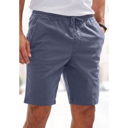 John Devin Herren Shorts "Schlupf Bermuda, Jogger Shorts", blau, Gr. S, unifarben, Web, Obermaterial: 97% Baumwolle, 3% Elasthan, Hosen, kurze Hose