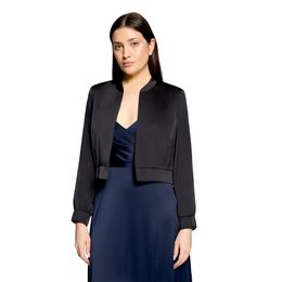 Vera Mont Damen Blouson "Damen langarm", schwarz, festlich, Gr. 46, Satin, Obermaterial: 100% Polyester. Futter: 100% Polyester, Jacken