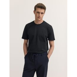 Bugatti Herren T-Shirt "Oversized Fit"390, marine, Gr. XXXL, unifarben, 100% Baumwolle, Shirts, Oversized Fit Baumwolle Rundhals Brustprint