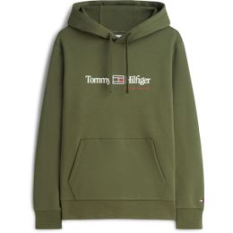 Tommy Hilfiger Big & Tall Herren Hoodie "BT-RWB GRAPHIC FLEECE", gr&uuml;n, Gr. XXL, TOMMY HILFIGER BIG & TALL, Sweatware, Obermaterial: 63% Baumwolle, 37% Polyester, Sweatshirts,