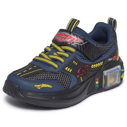 Skechers Kinder Sneaker "Compartment & Two Toy Cars", Gr. 32, blau, Lederimitat, Schuhe, Kinderschuh mit integriertem Toy Car, Gr&ouml;&szlig;enschablone zum