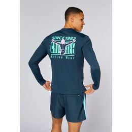Chiemsee Herren Funktionsshirt, blau, Gr. S, 80% Polyamid, 20% Elasthan, Shirts, - aus elastischem, schnell trocknenden Material