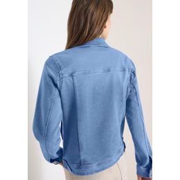 Cecil Damen Jeansjackelight blau washed, Gr. XXL, unifarben, Web, Obermaterial: 70% Baumwolle, 28% Polyester, 2% Elasthan, Jacken, mit Brusttaschen