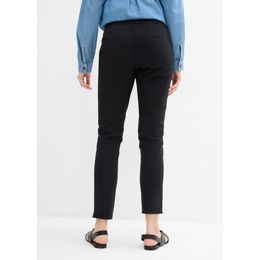 bonprix Damen Umstandshoseschwarz, Gr. 46, unifarben, Web, Obermaterial: 72% Polyester, 24% Viskose, 4% Elasthan, Hosen, im Chino-Stil, mit