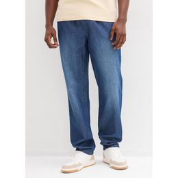 bonprix Herren Schlupfjeans, blau, Gr. 48, Denim/Jeans, Obermaterial: 100% Baumwolle, Jeans, klassischer Schnitt, aus reiner Baumwolle, mit