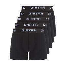 G-Star Raw G-STAR Herren Boxershorts "MAIZE, 5 PACK TRUNKS", Gr. L, schwarz, Jersey, Obermaterial: 95% Baumwolle, 5% Elasthan, unifarben, Unterhosen, mit