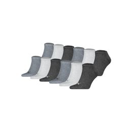 Puma Herren Sneakersocken "Socken Sneaker Plain ECOM 12P 12er Pack", Gr. 43, grau, Obermaterial: 66% Baumwolle CO. 18% Polyamid PA. 14% Polyester